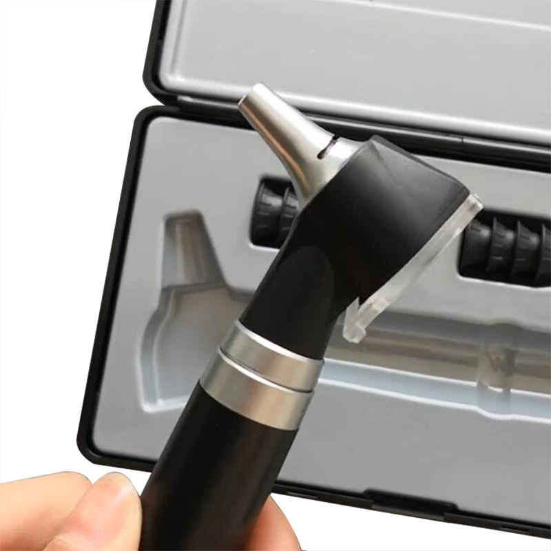 Otoscopio médico de fibra óptica de vista pequeña con luz LED del ...